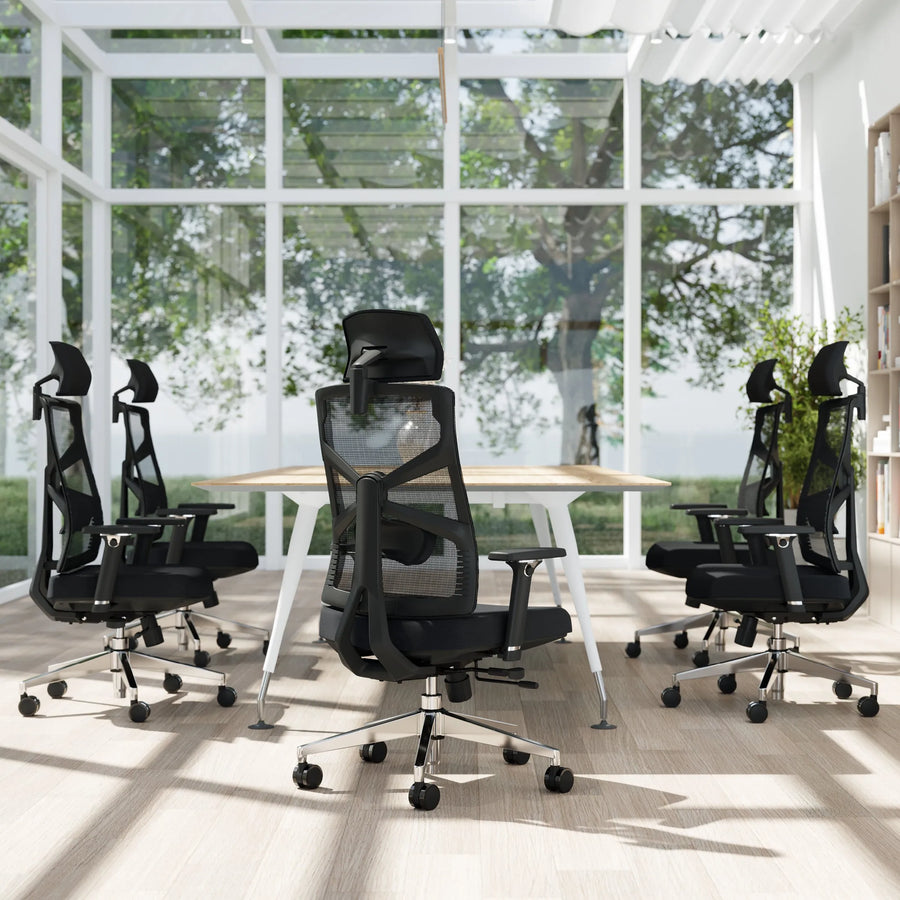 HOLLUDLE Ergonomic Office Chair,Mesh Lumber Support,Adaptive Backrest