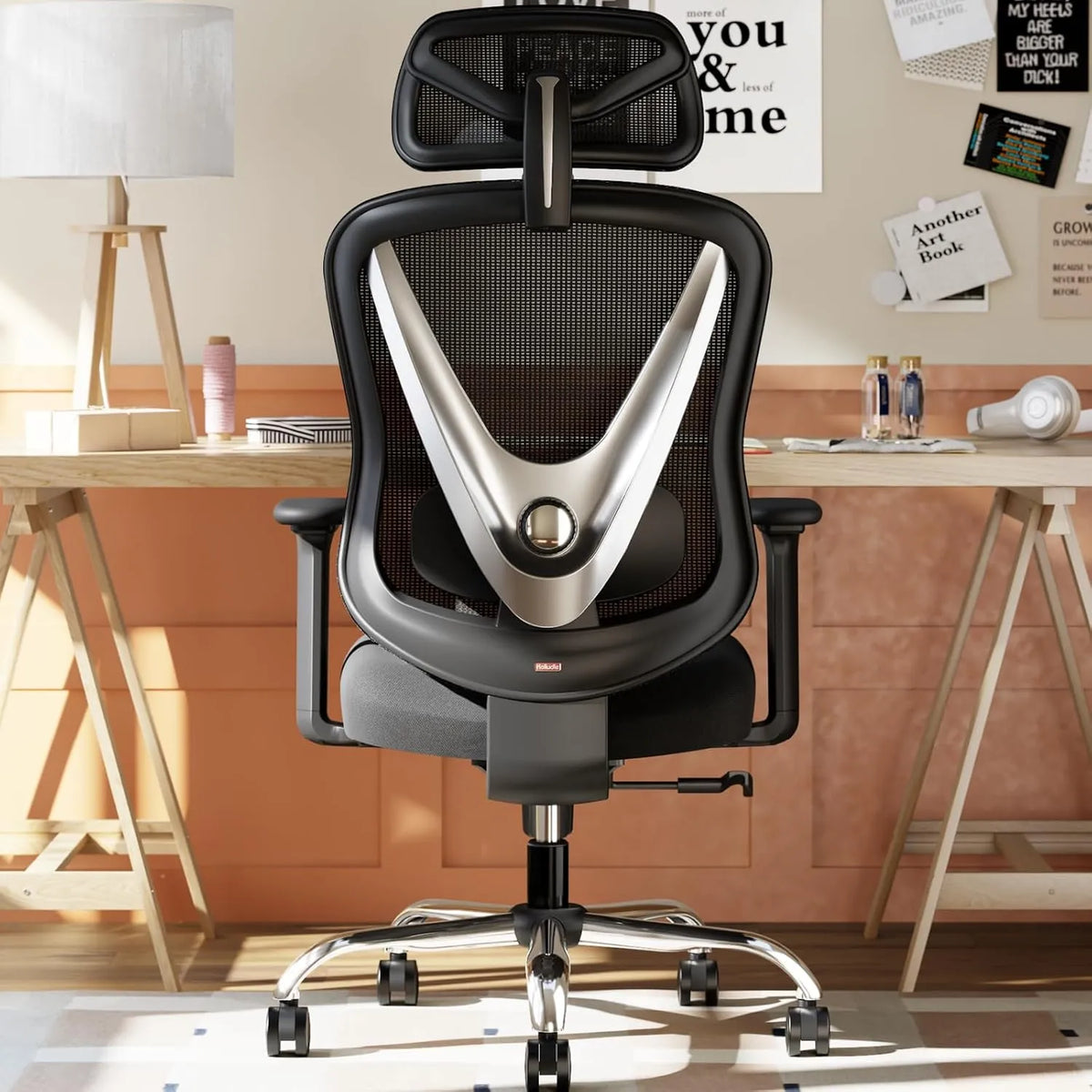 Ergonomic Office Chair with 3D Lumbar Support & 3D Adjustable Armrests ...